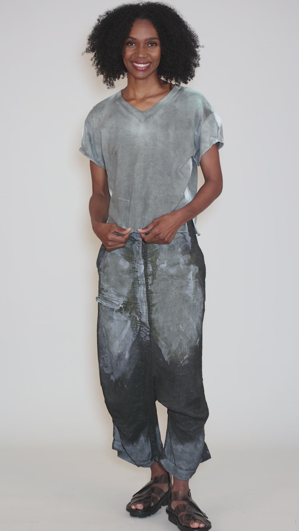 Cynthia Ashby Tracy Painted Tee, Blur – Evie Lou